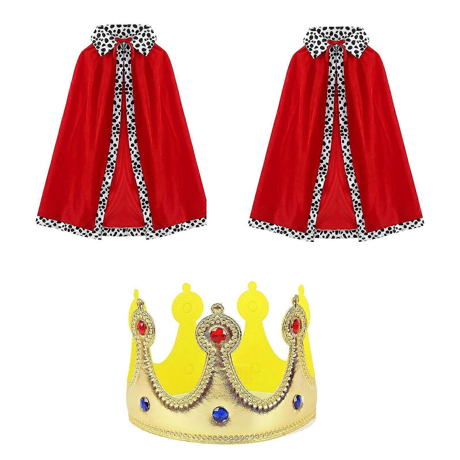 Kings Coat Queen Coat Velvet Coat Costume Crown King Queen For Women ...