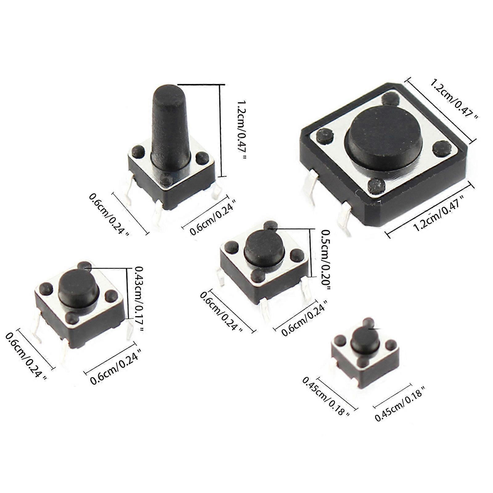Touch Switch/ Micro Switch / Push Buttons Tactile Push Button Switch 125Pcs | Fruugo UK