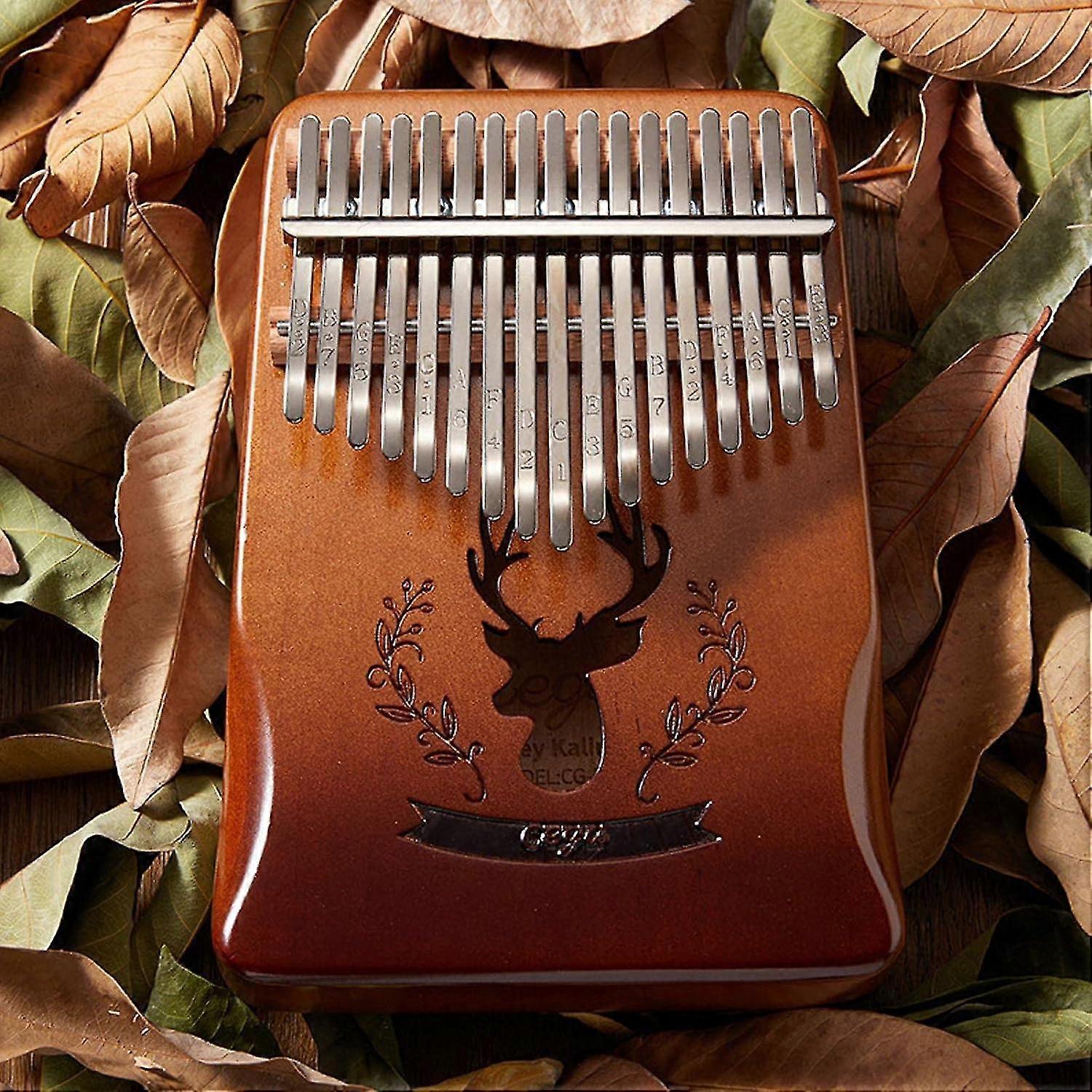 17 Keys Kalimba Thumb Piano, Pocket Sized Small Kalimba, Mbira Finger ...