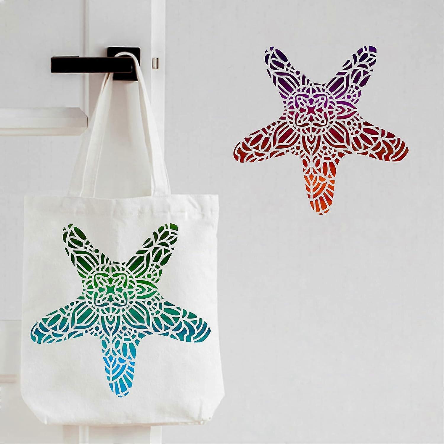 Starfish Stencils 11.8x11.8inch Plastic Mandala Starfish Painting ...