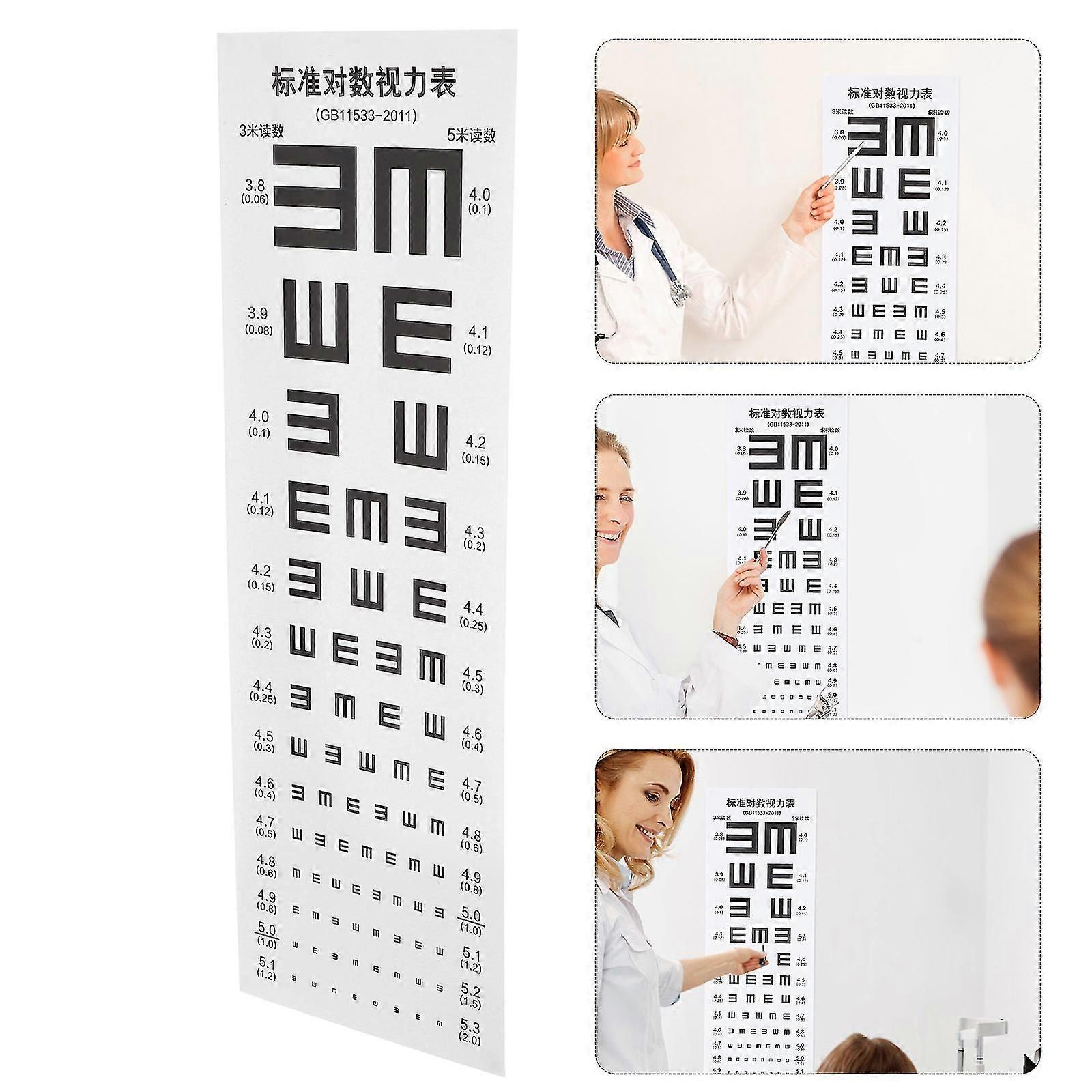 Plastic Eye Chart Eye Exam Chart Childrens Eye Chart Standard Eye Chart Wall Eye-chart | Fruugo UK