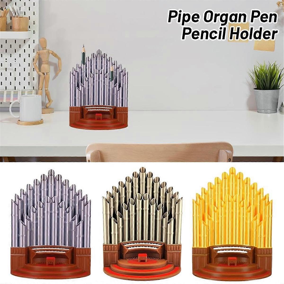 Pipe Organ Pen Pencil Holder, Funny Pen Holder Desktop Decoration, Pipe ...