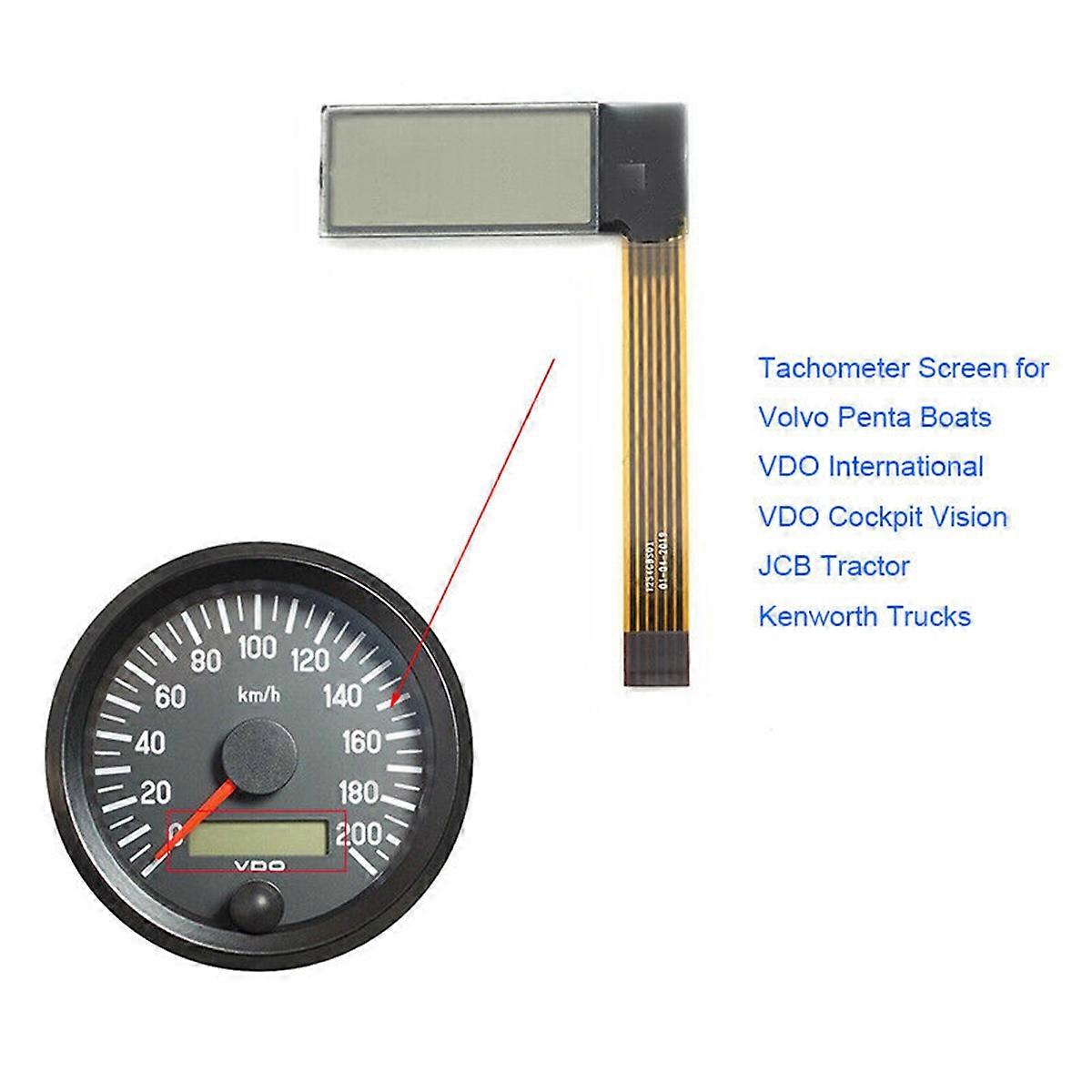 For Volvo Penta Marine Yanmar Tachometer Hour Meter LCD Display | Fruugo UK