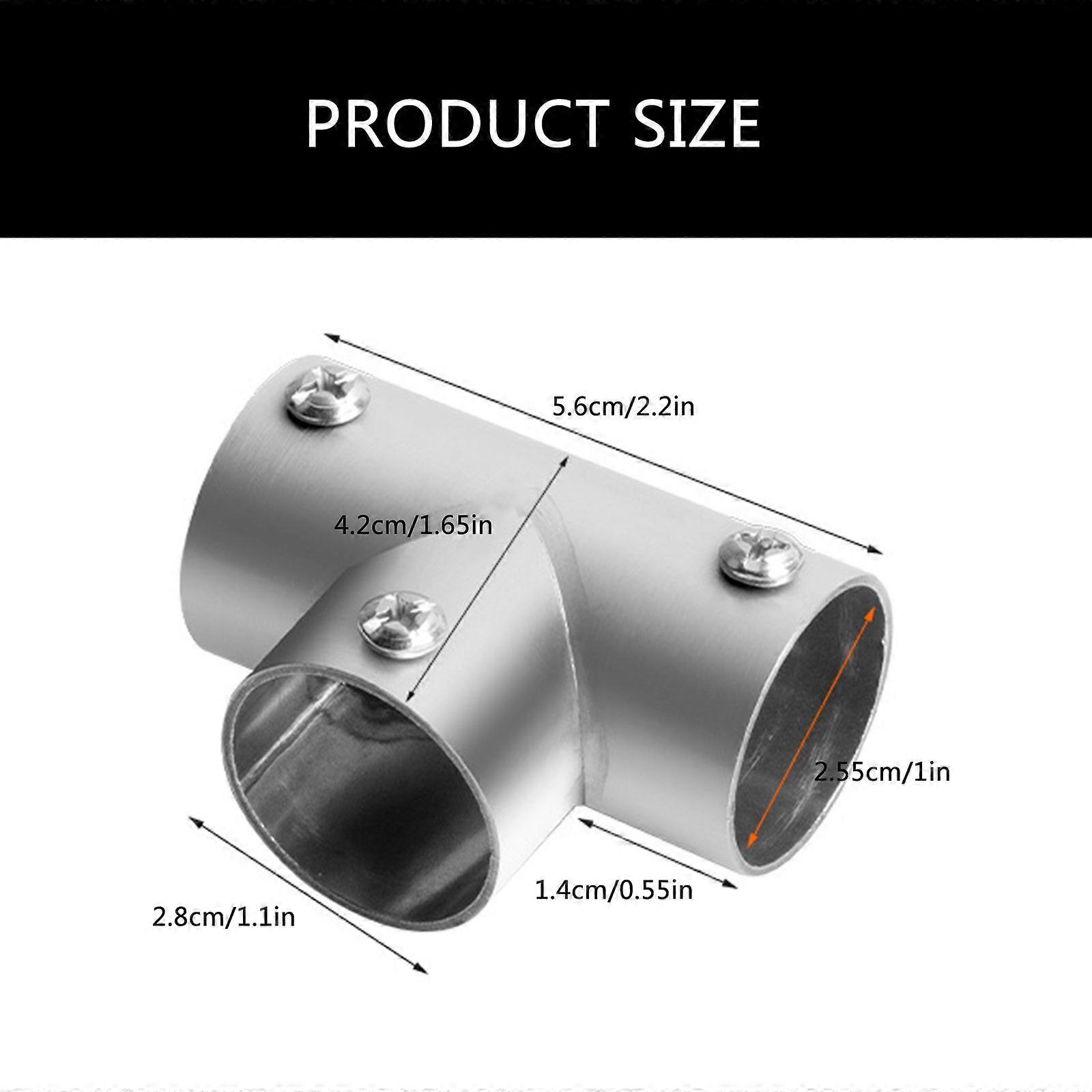 Industrial Stainless Steel T Clamps set Rail Joiners T Shaped Pipe ...