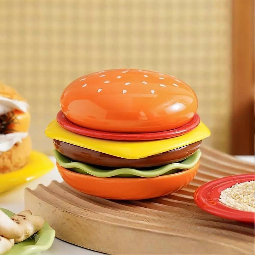 Stackable Burger Plate Set,Hamburger Plate set,Burger 6-layer Mini ...