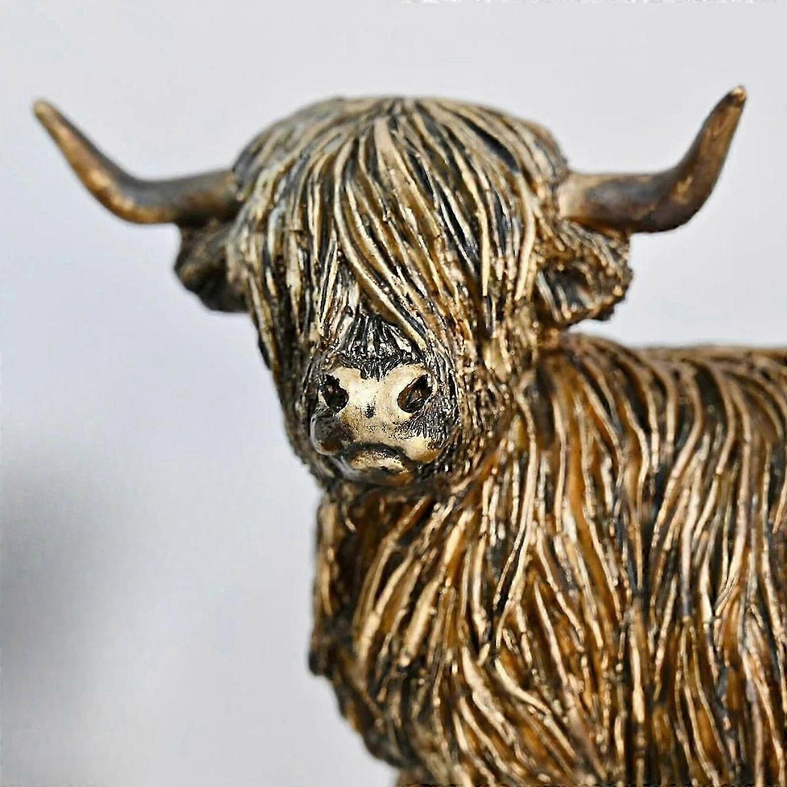 Yak Figurine Animal Sculpture Crafts Creative Resin Statue Desktop ...