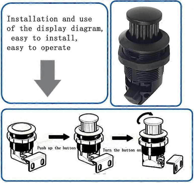2Pcs Push Button Latch, Push to Close Latches for Perpendicular ...