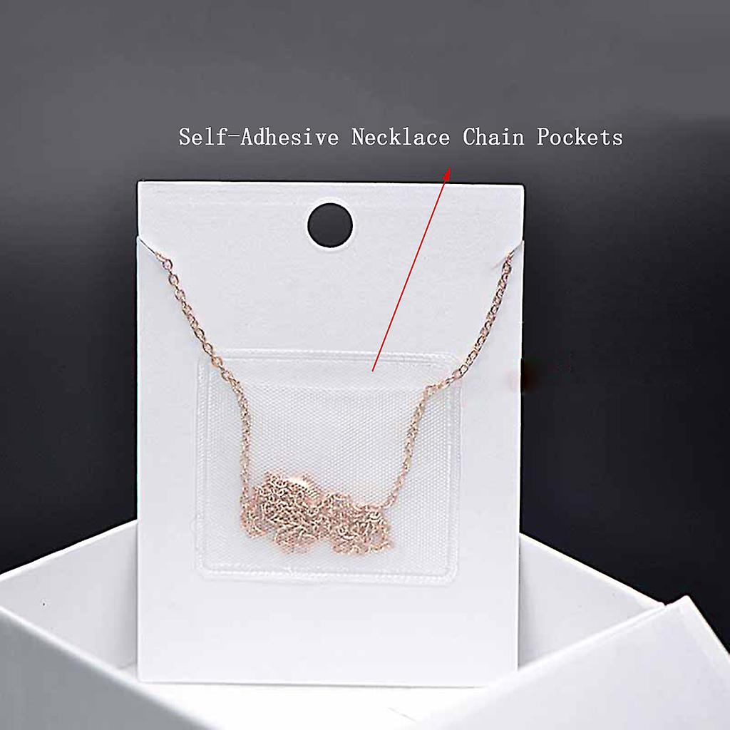 100x Self Adhesive Necklace Chain Pouch Display Pocket Jewelry ...