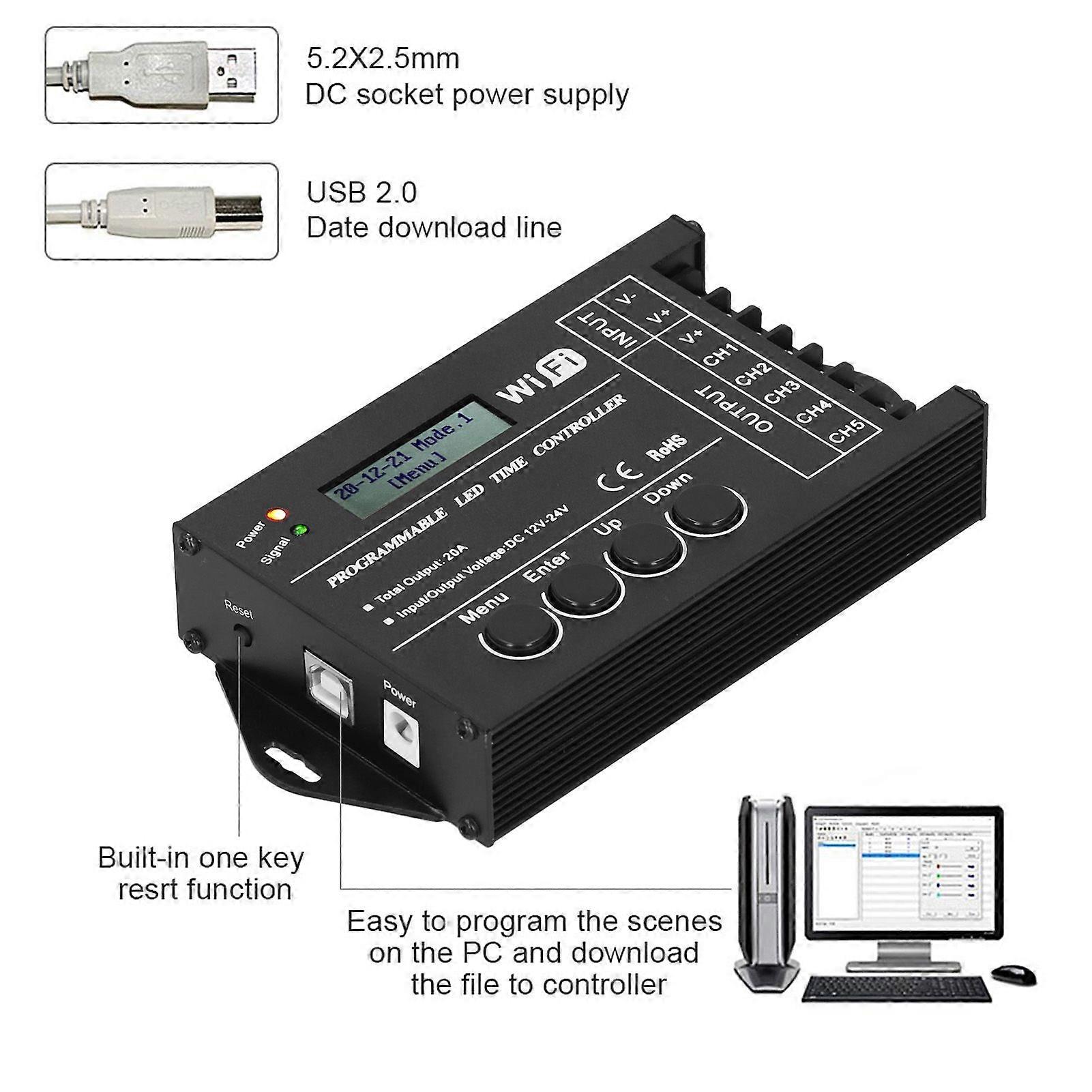 LED Light Controller Multifunctional WiFi Programmable Lamp Timing ...