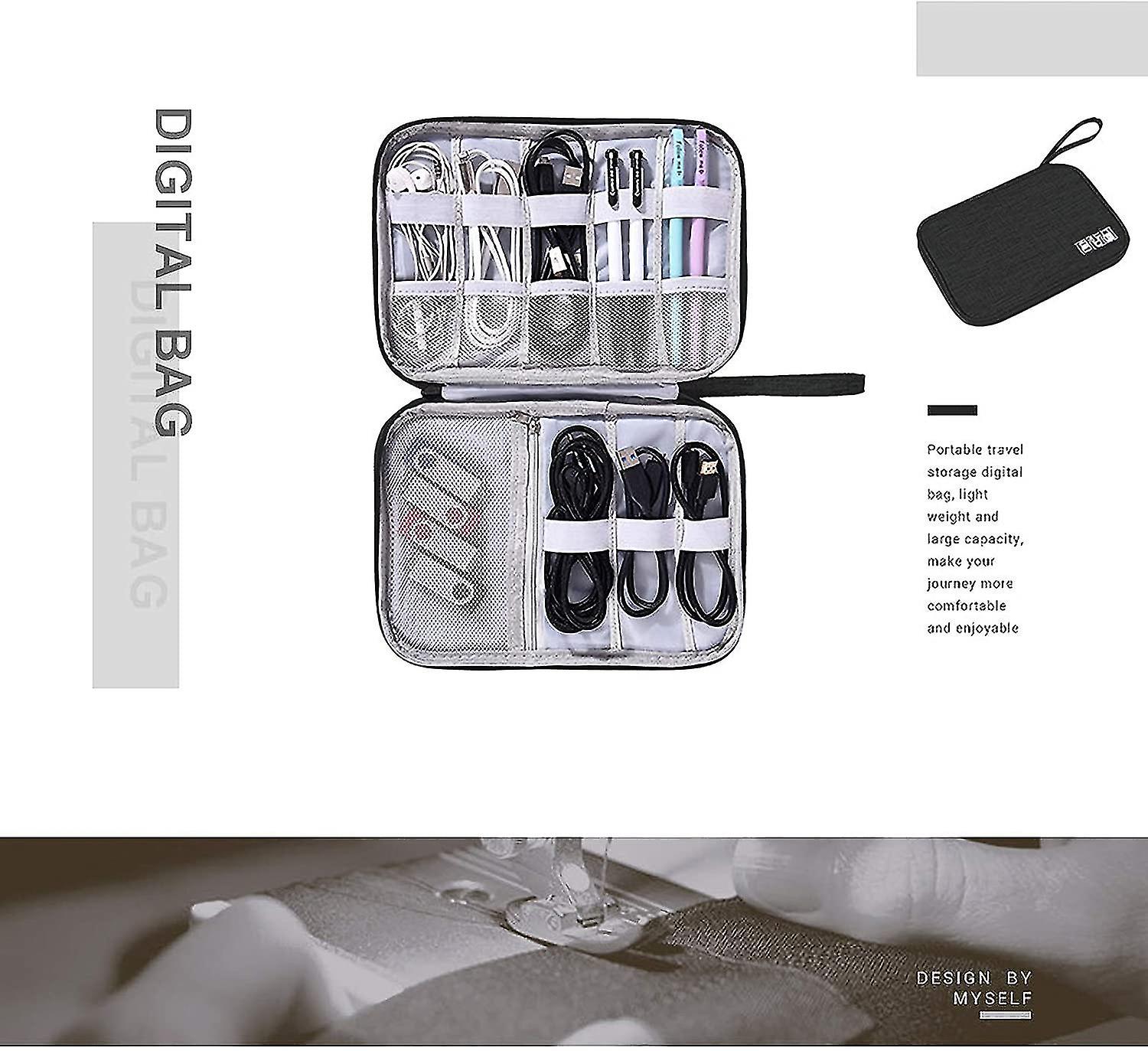 Cable Organizer Bag Waterproof Cable Bag Small With Loop Hard Drive Bag ...