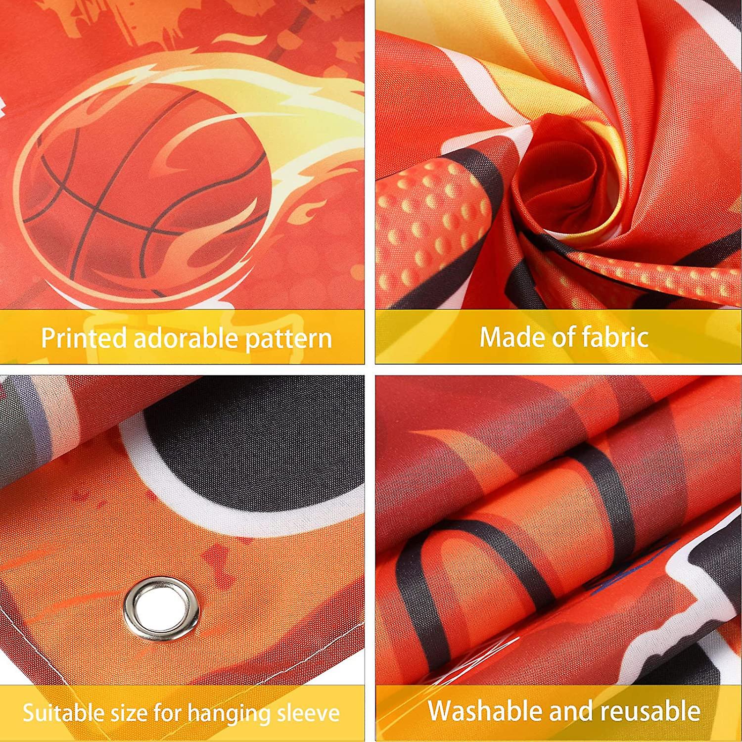 Basketball Happy Birthday Backdrop Banner Basketball Theme Party ...