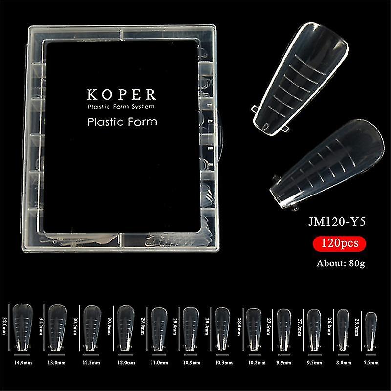 120pcs/box Dual Forms Tips Quick Building Gel Mold Nail System Full ...
