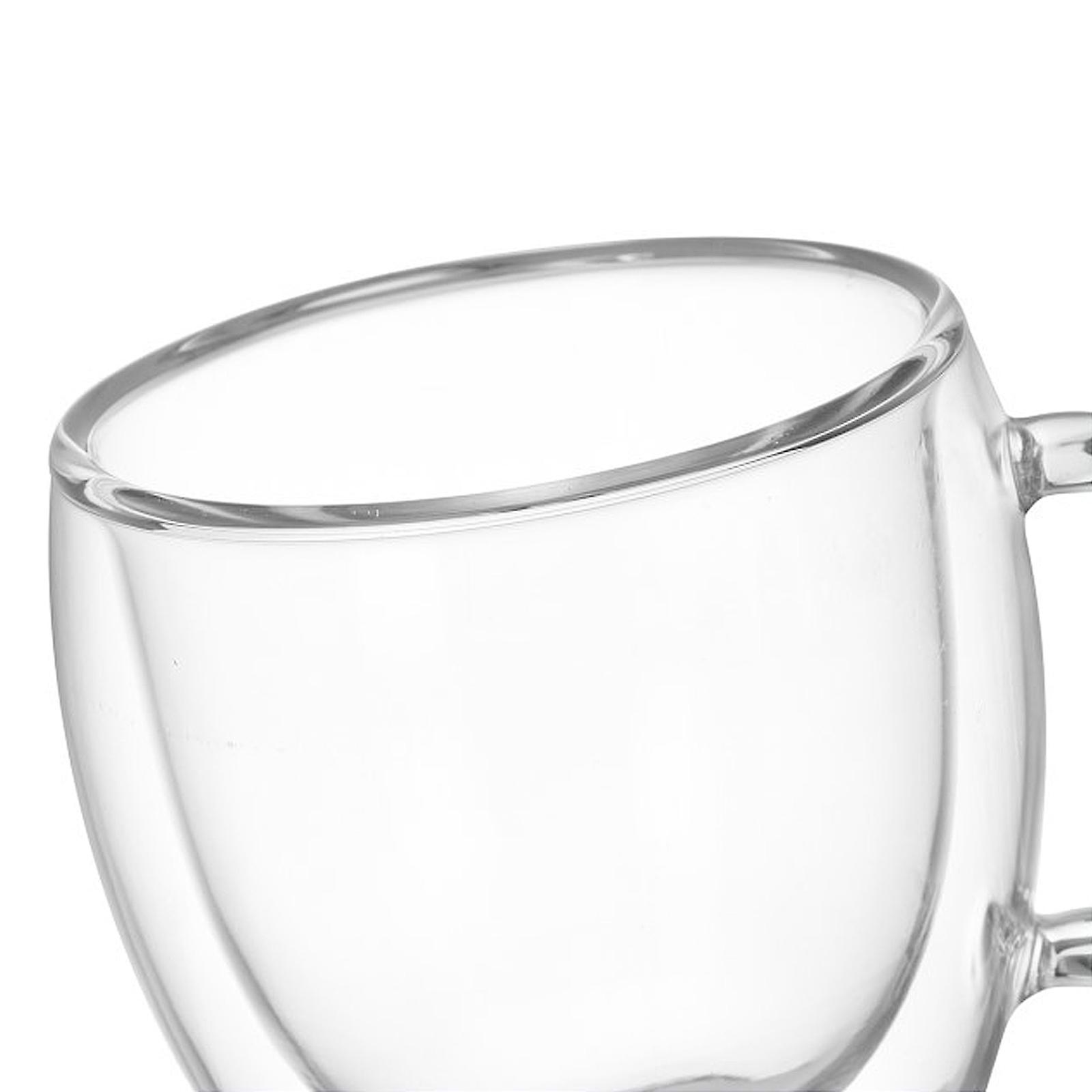 2Pcs Glass Coffee Mugs Multipurpose Large Capacity Safe Transparent ...