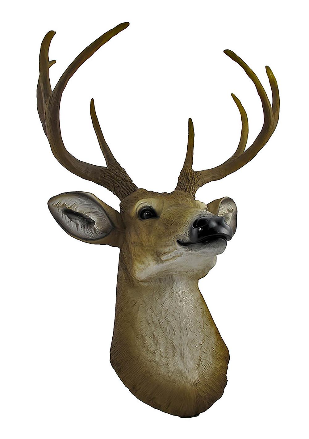 Lifelike Faux 8 Point Buck Deer Head Bust Wall Mount Hanging 23 inch ...