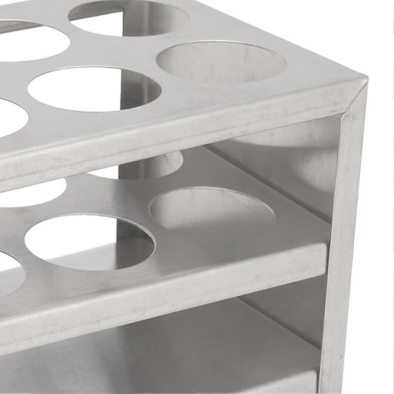 Metal Test Tube Rack 6 Holes 1.18in Strong 3 Tiers Stainless Steel ...