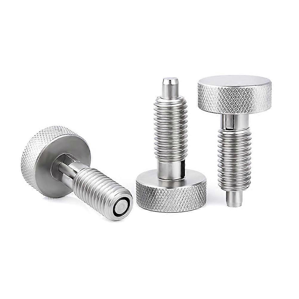 2Pcs M10 Stainless Steel Hand Retractable Spring Plungers with Knurled ...