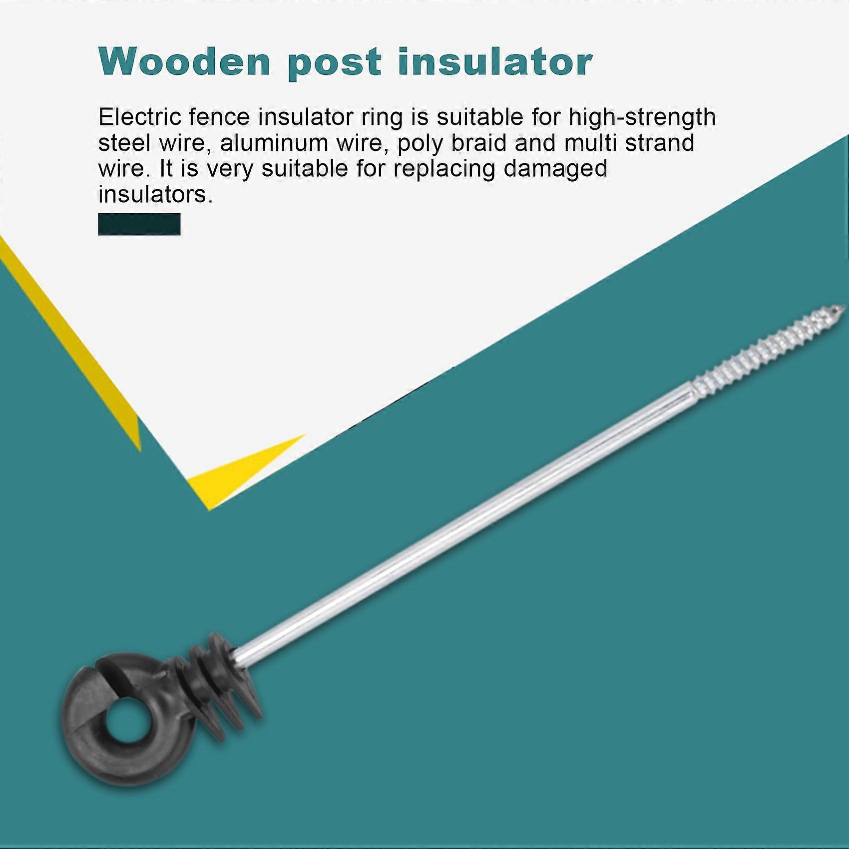 25 PCS Electric Fence Distance Insulators, Plastic Ring Insulators Long ...