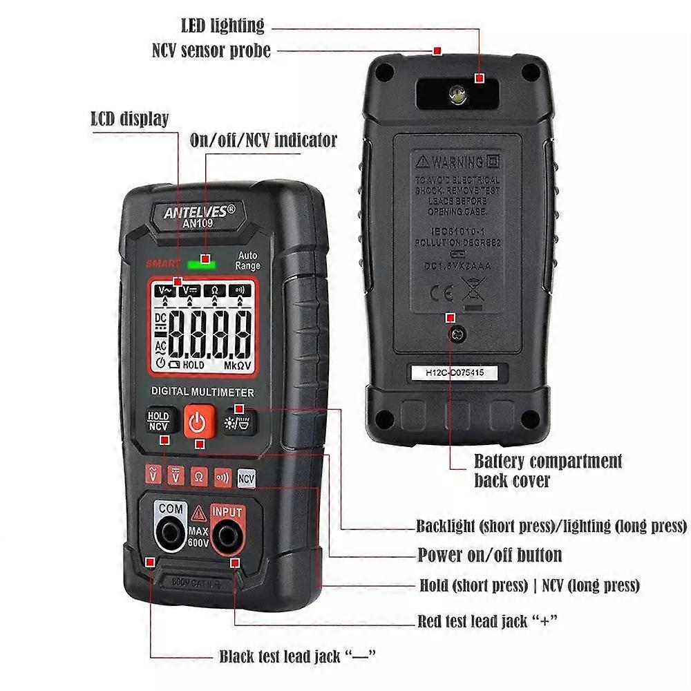 New Professional Digital Multimeter Voltmeter Ohmmeter Ammeter Multi ...