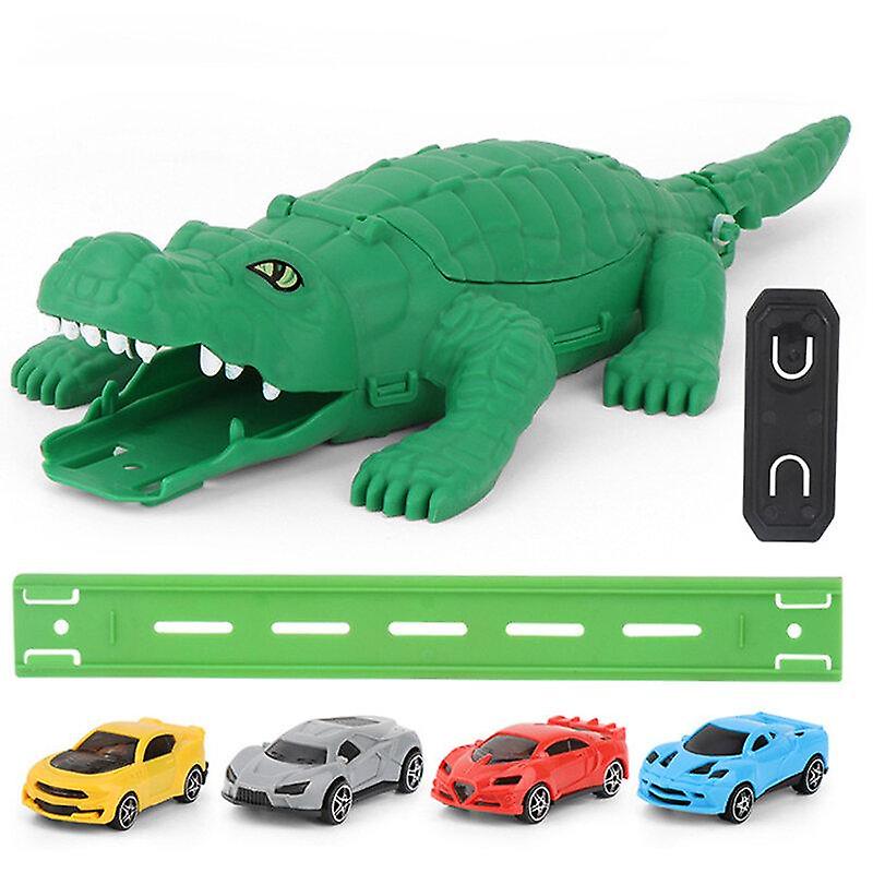Kids Diy Crocodile Rail Car Track Racing Alligator Race Toys Children ...