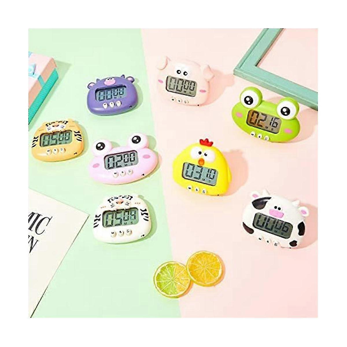 8 Pieces Animal Timer Cartoon Digital Kitchen Timer Countdown Timer ...