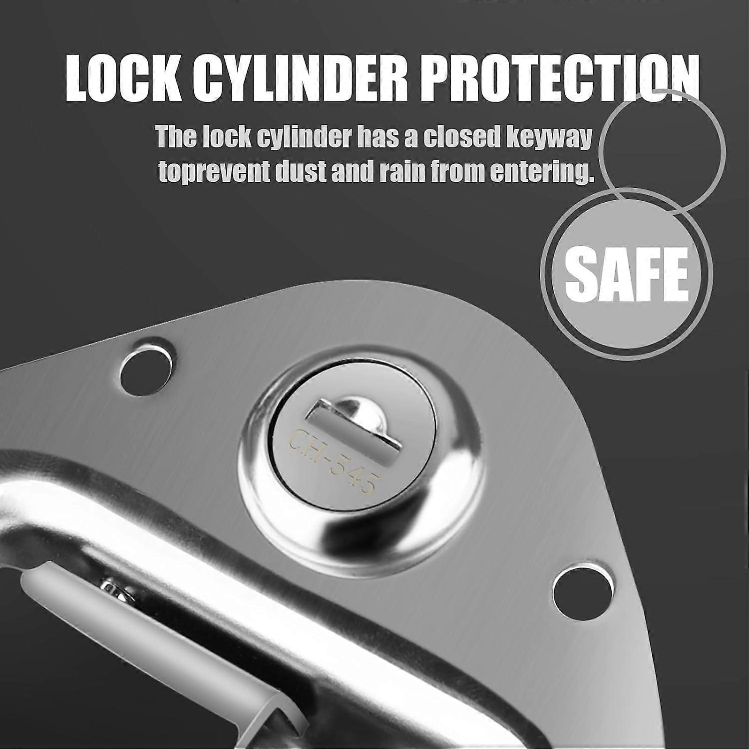 Stainless Steel Trailer Toolbox Handle Latch with Lock Highly Polished ...