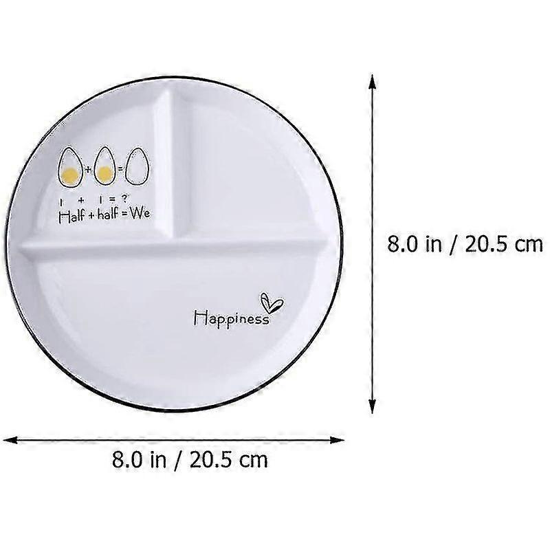 Split Ceramic Dinner Plate 3 Cut Food Plate Lunch Plate | Fruugo UK