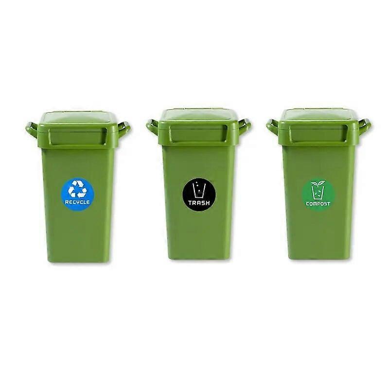 12pcs Diameter 10CM PVC Recycle Trash Bin Sticker Vinyl Stickers Decals ...