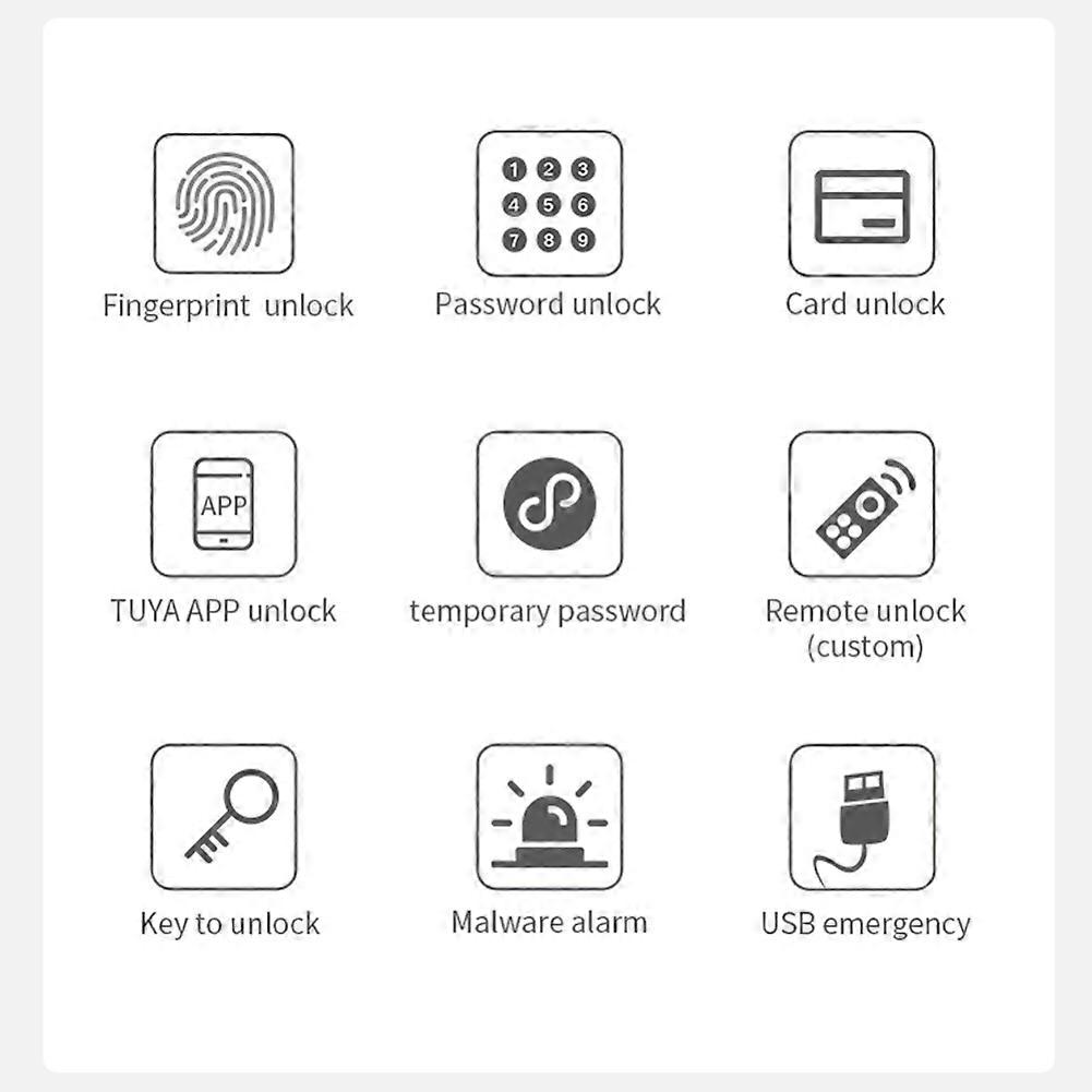 Tuya Wifi Electronic Smart Door Lock With Biometric Fingerprint / Smart ...