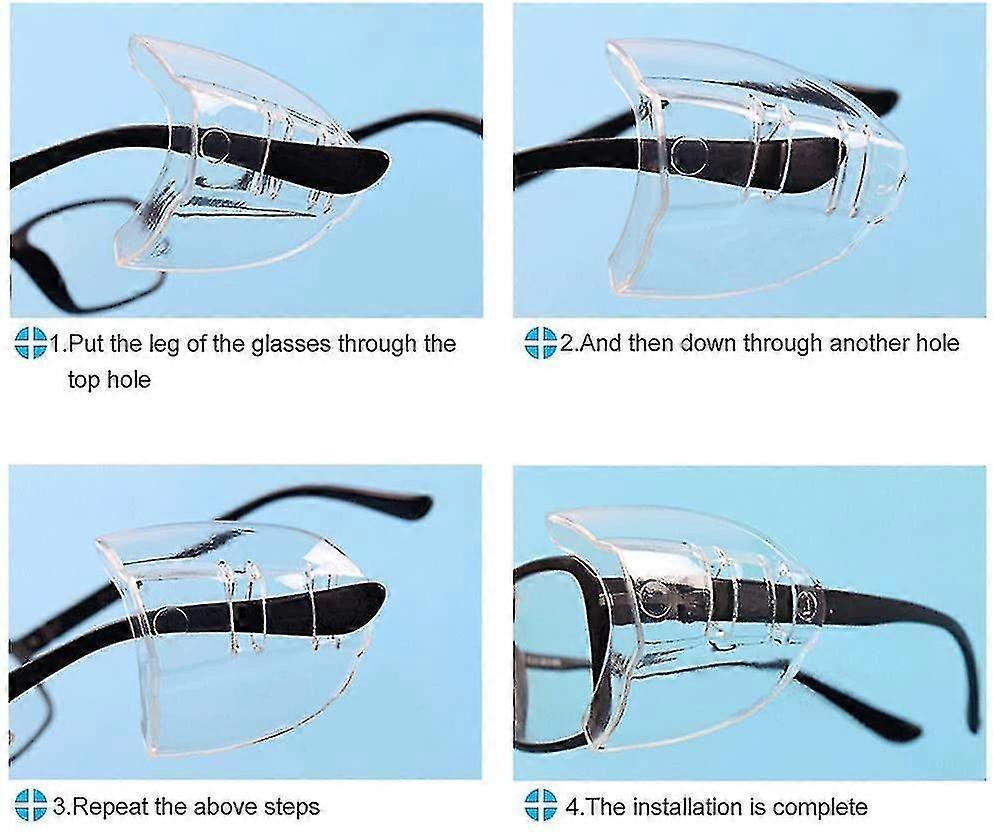 Side Shields 2 Pairs Safety Glasses Side Shields Glasses Side Safety ...