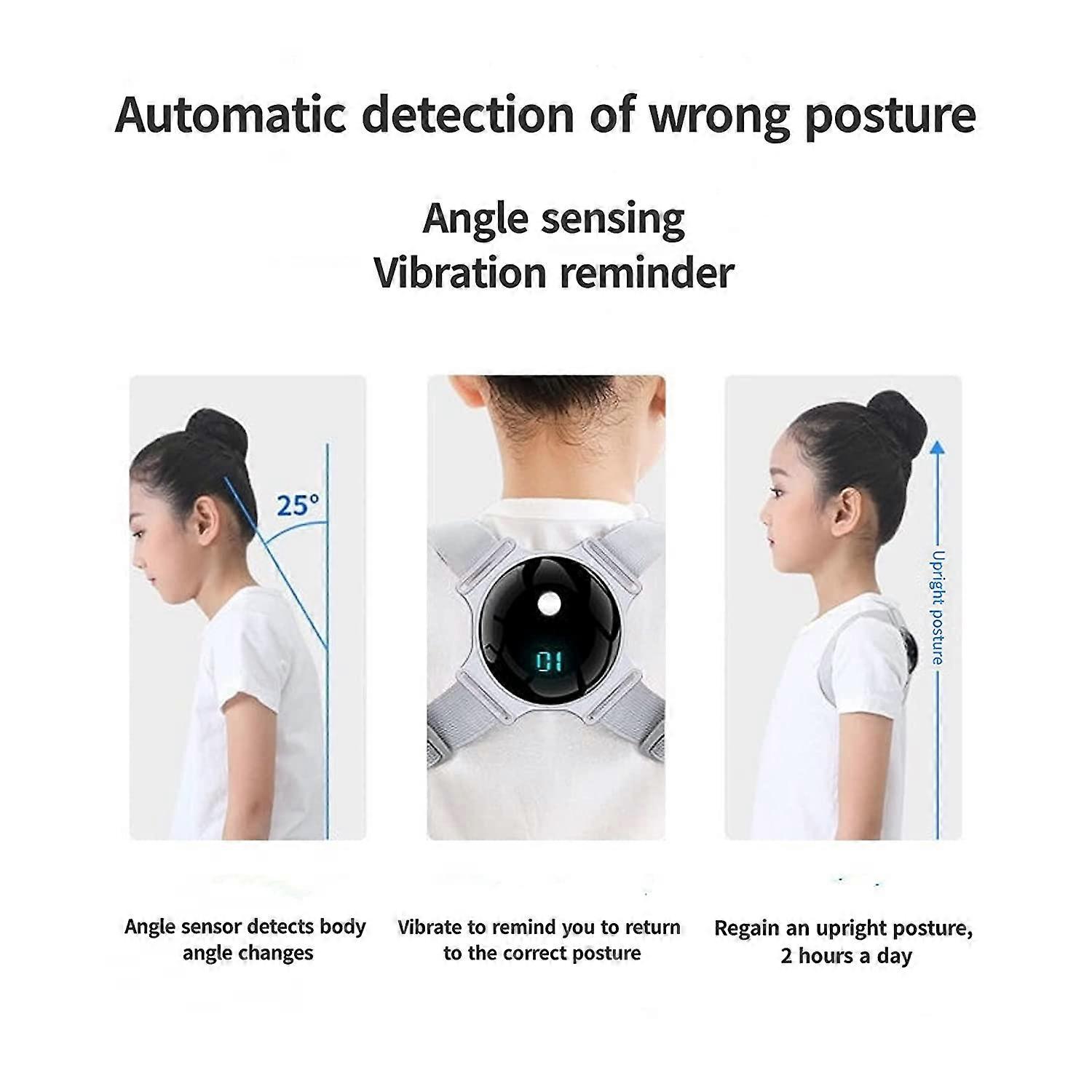 Posture Corrector,Inductive Orthotics With Vibration Reminder, Sitting ...