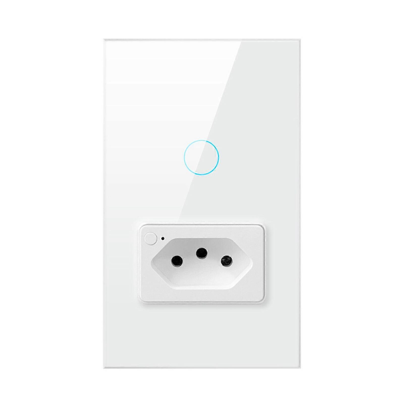Aubess Tuya WiFi Switch & Socket Brazil Standard 4X2 Glass Panel 1/2 ...