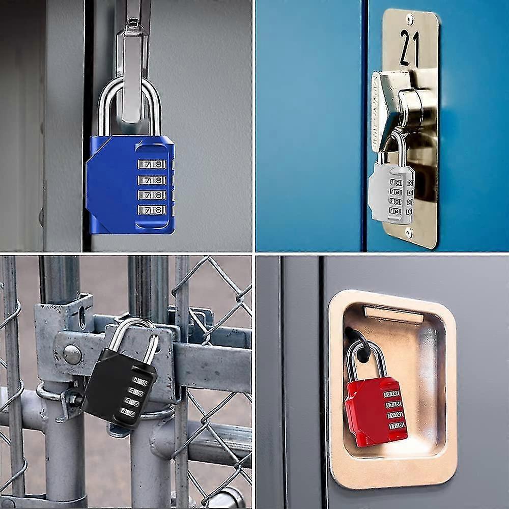 Padlock, Code Padlock, 4 Digit Outdoor Waterproof Resettable ...