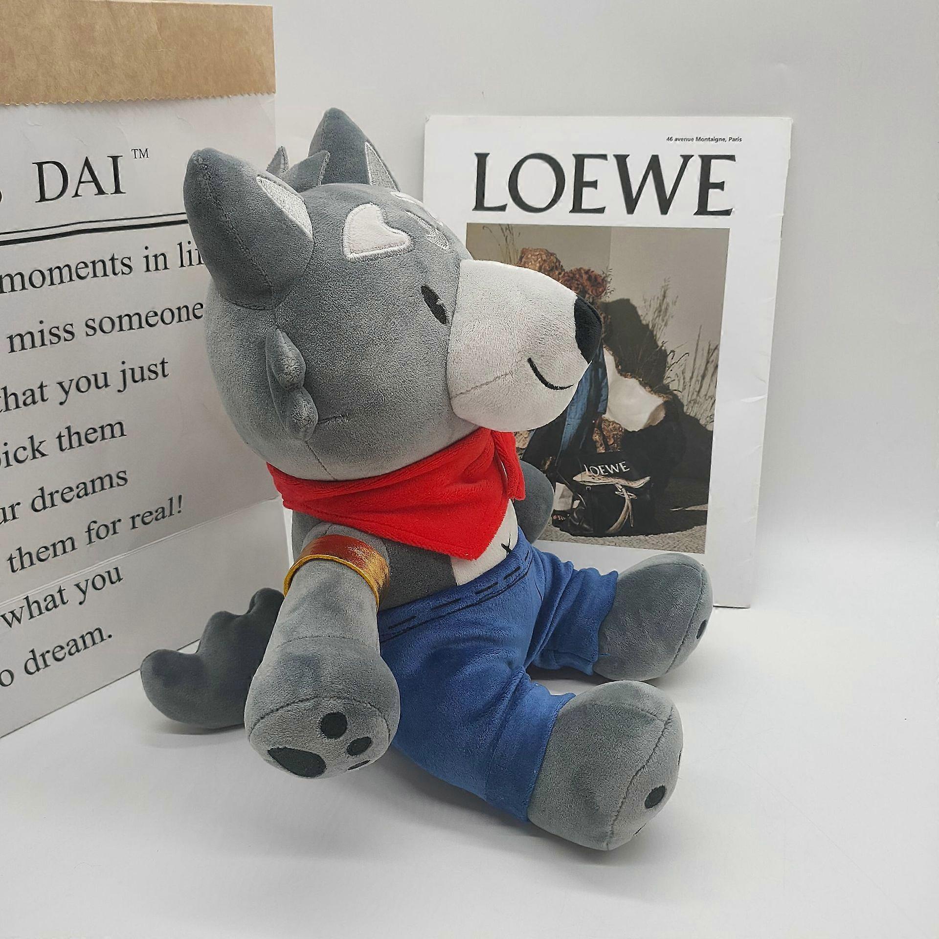 Amicus Plush Toys Cartoon Cute Soft Stuffed Gray Wolf Dolls For Kid ...