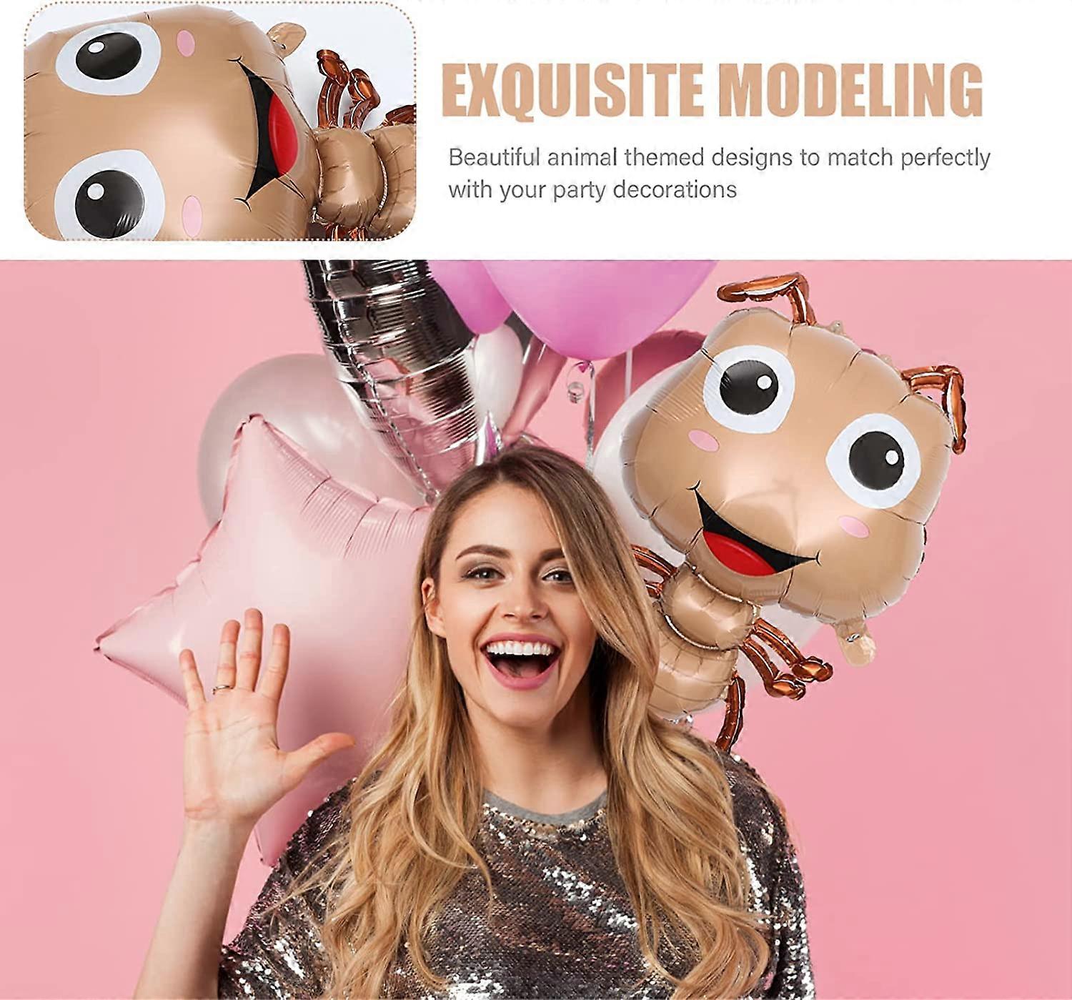 Heytea 4pcs Balloons Ant Shape Balloons Jungle Wild Animal Balloons ...