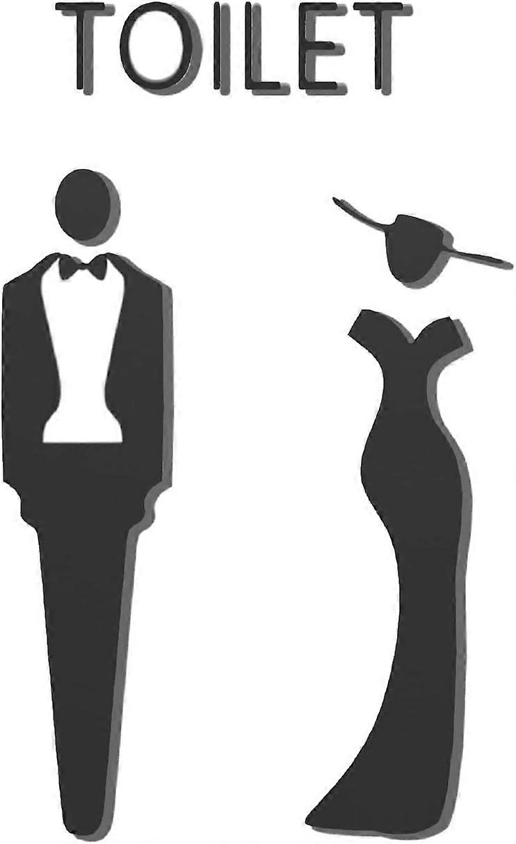 Toilet sign, WC sign, women's and men's door sign, men's and women's ...