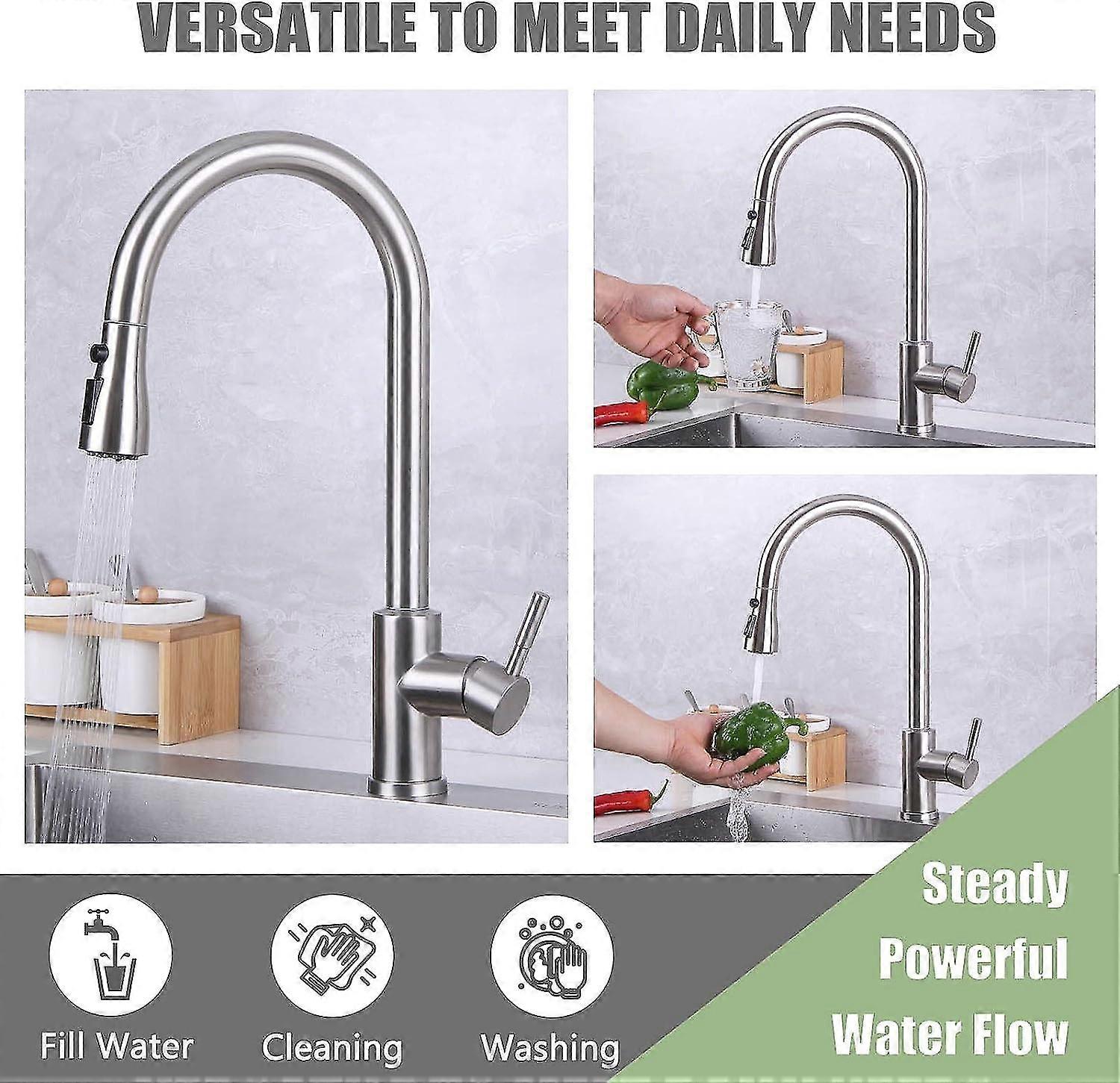 Kitchen Faucet Head Replacement, Angle Simple Kitchen Sink Faucet Parts ...