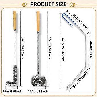 3Pieces Fryer Cleaning Tools,Stainless Steel Deep Fryer Cleaning Tools ...