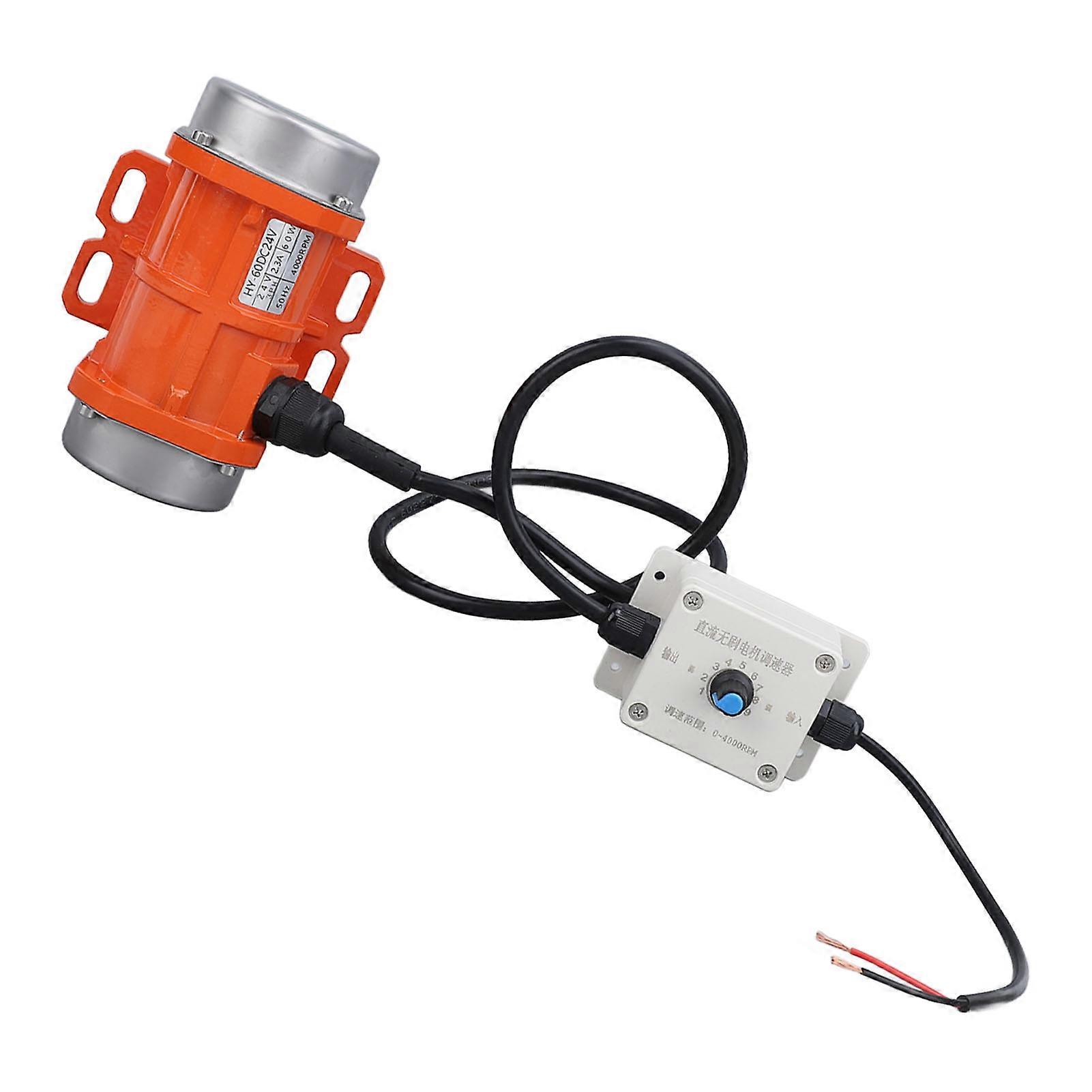 DC24V Brushless Vibration Motor 4000RPM Adjustable Speed IP65 Waterproof Small Electric Concrete ...