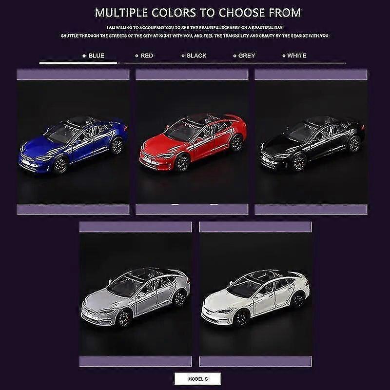 1:24 Tesla Model S Model 3 Tesla Model Y Alloy Die Cast Toy Car Model ...