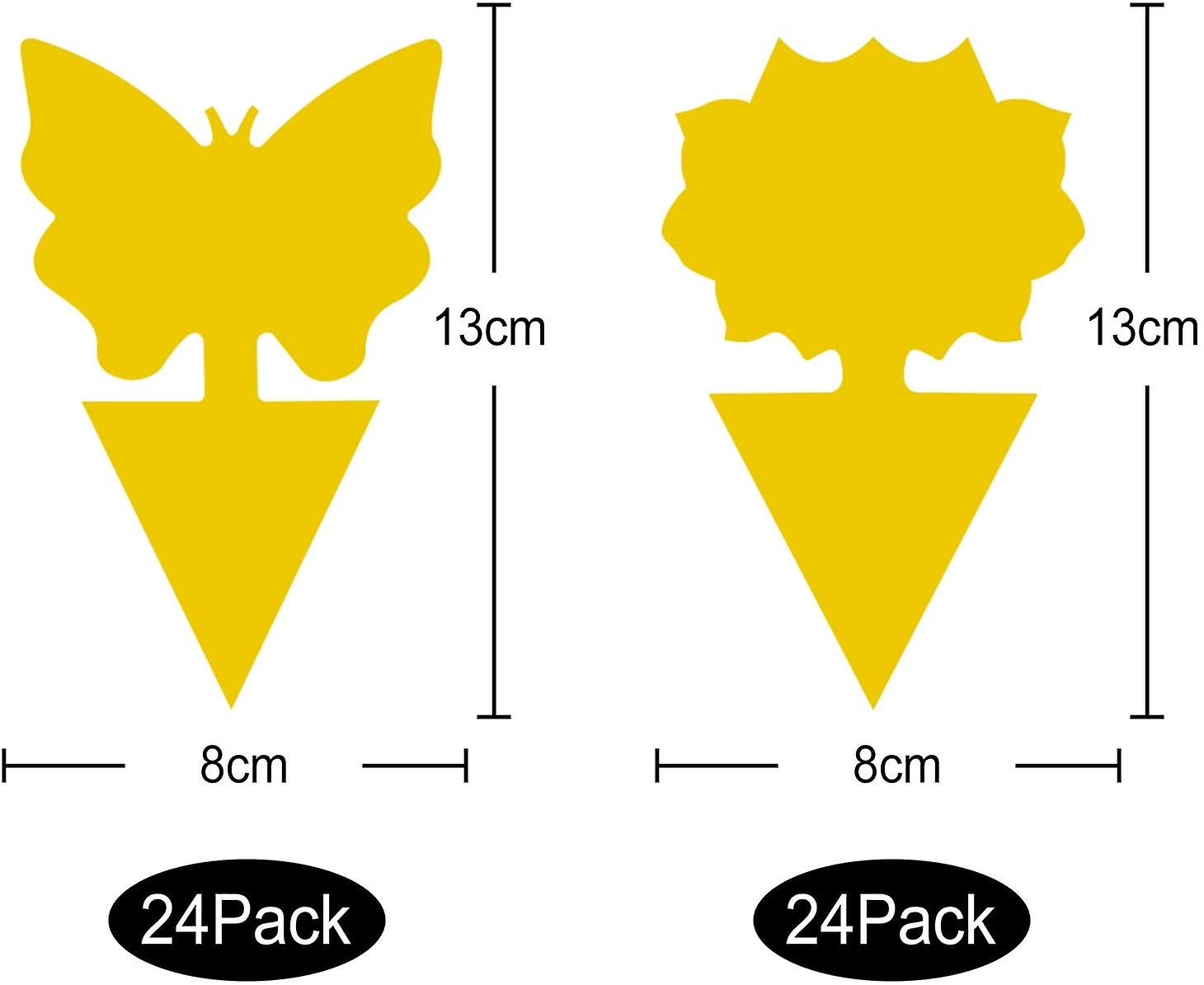 48pcs Plug-in Fly Trap Yellow Plates Yellow Sticker Plant Protection ...