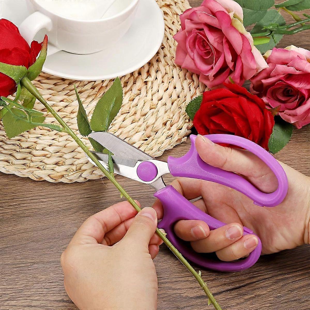 1 pcs Purple Florist Scissors Incisive Blades Small Lightweight ...