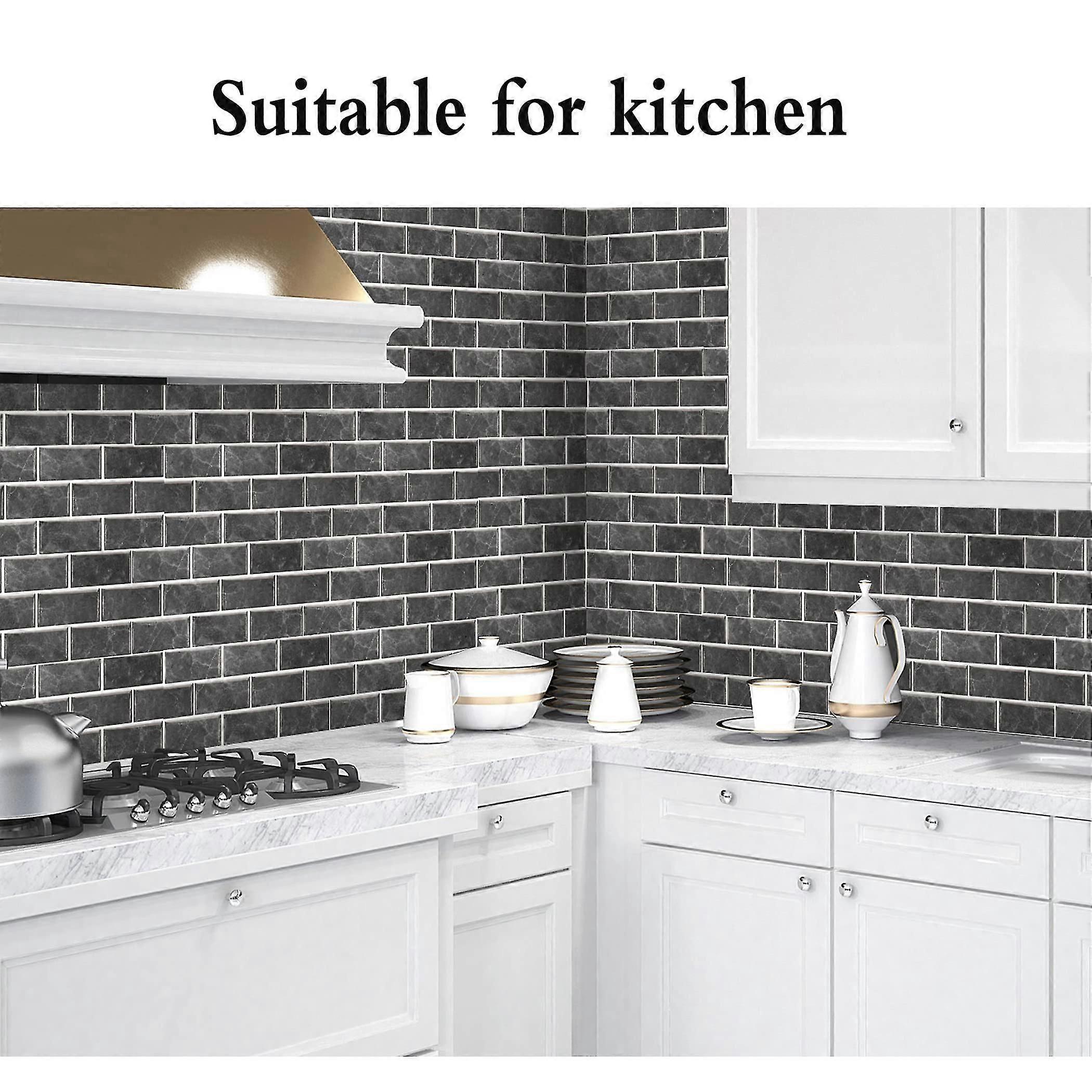 Kitchen Tile Stickers, Pack Of 12 Mosaic Tile Stickers 15 X 30 Cm ...