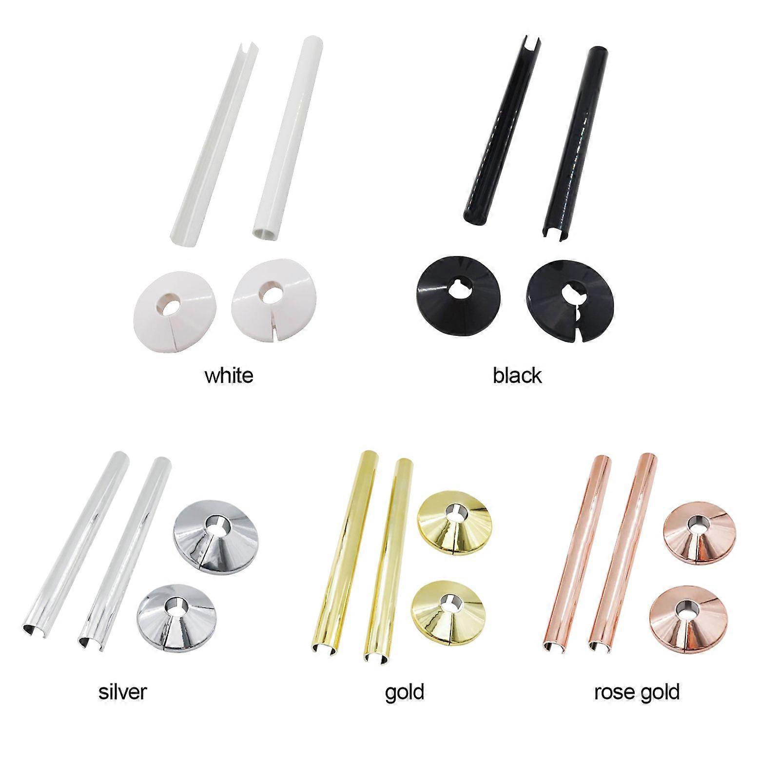 2Pack Pipes Radiator Pipe Covers sleeve 15mm Collars Cut Fit Bathroom ...