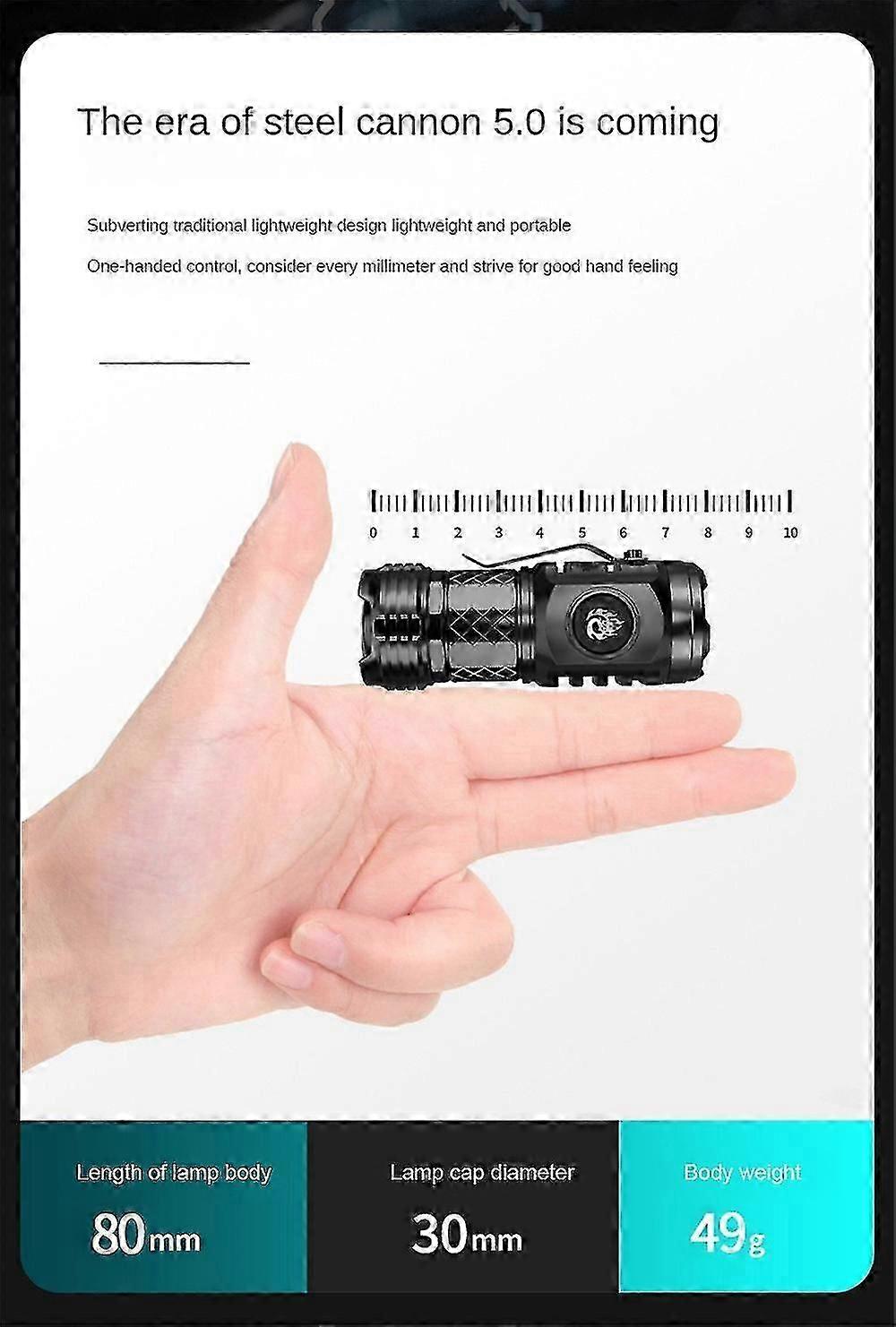 New Ultra Powerful Flashlight 3 Core Mini Tactical Flashlight Usb ...