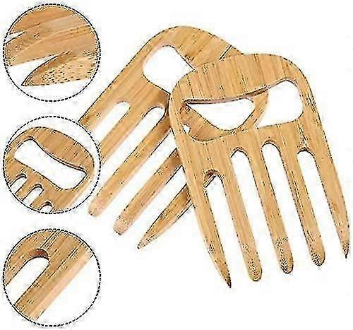 2 Pieces Bamboo Salad Hands,salad Servers Bamboo Serving Hands Latest ...