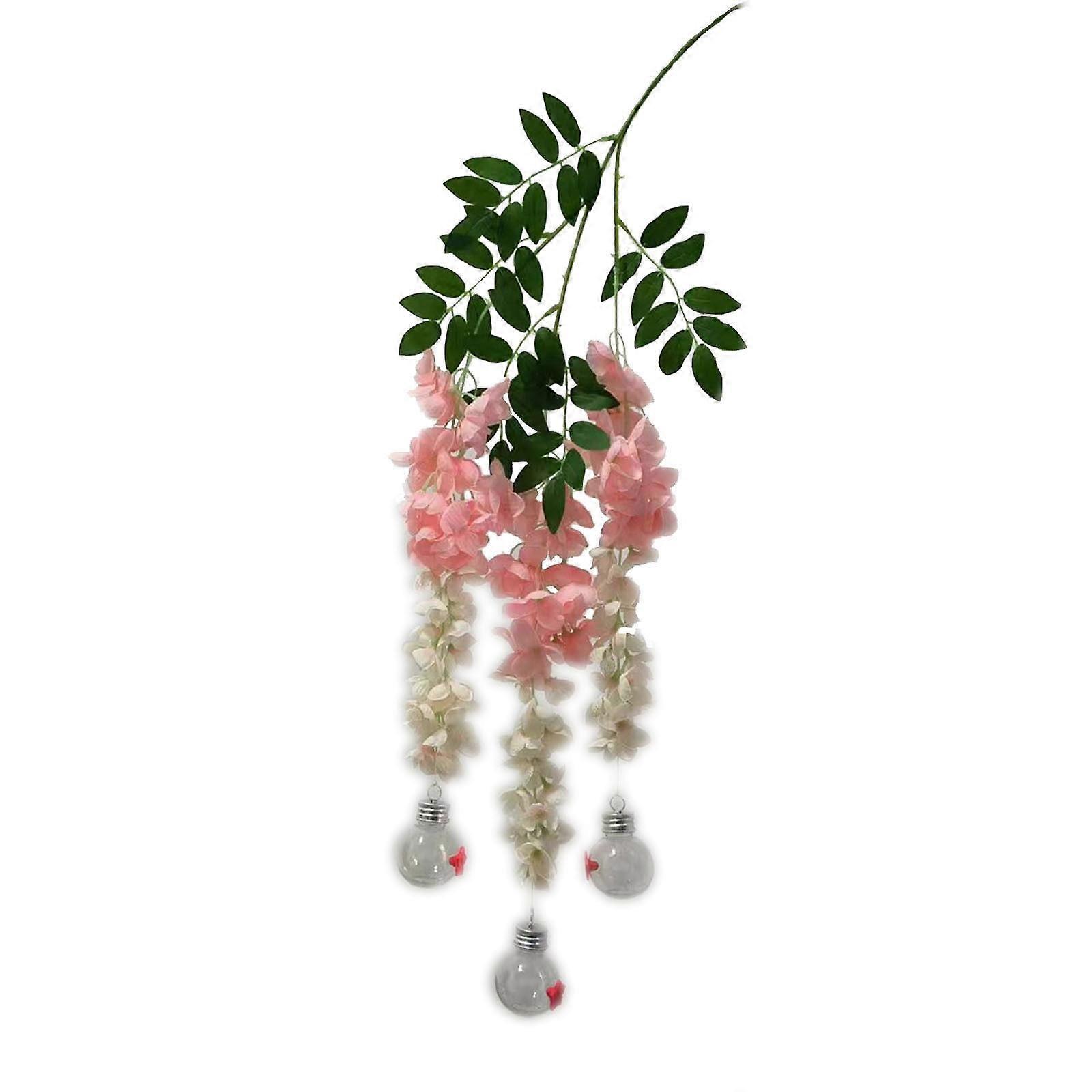 BaiTrend Summer Wisteria Flower Bird Feeders for Outdoors, Wind Chime ...