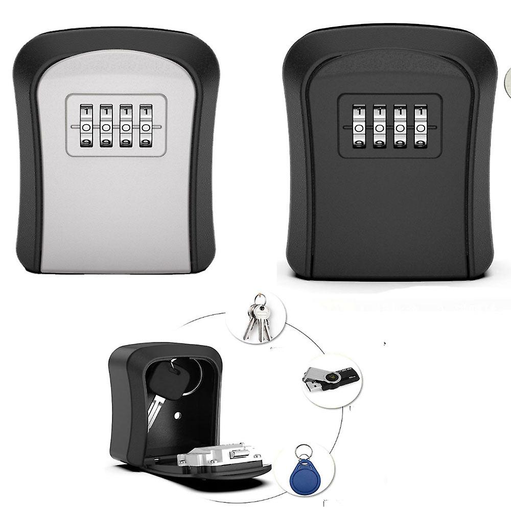 Key Lock Box Wall-mounted Key Safe Weatherproof No. 4 Combination Key ...