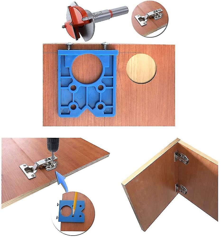 35mm Hinge Jig Drill Bit Sets Concealed Hinge Drill Bit Locating Guide ...