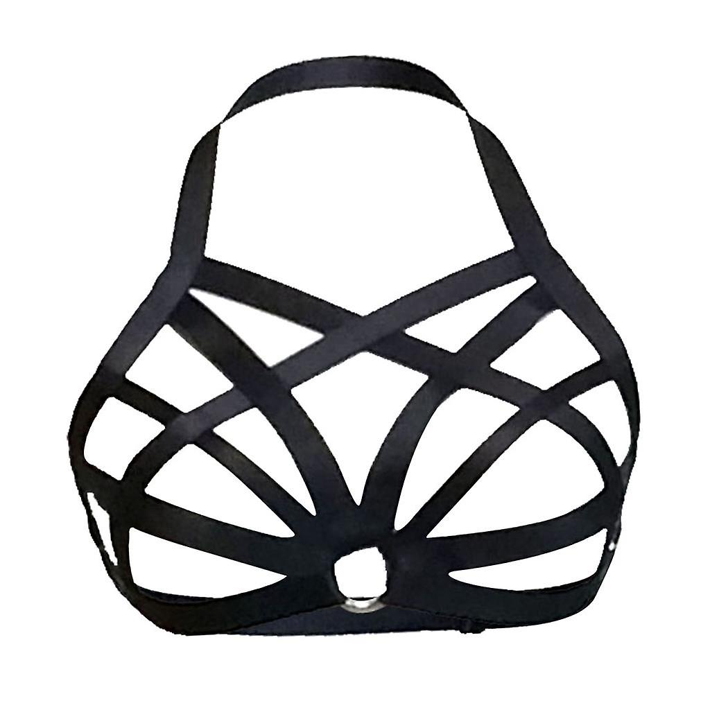 Women Harness Bra Cage Bra Crop Top Black Strappy Sexy Costume Bra for ...