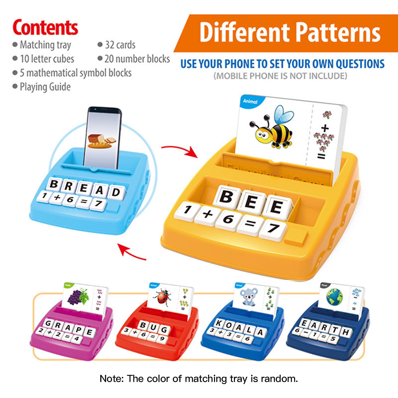 2 In 1 Matching Letter Game Number Math Counting Alphabet Word Spelling ...